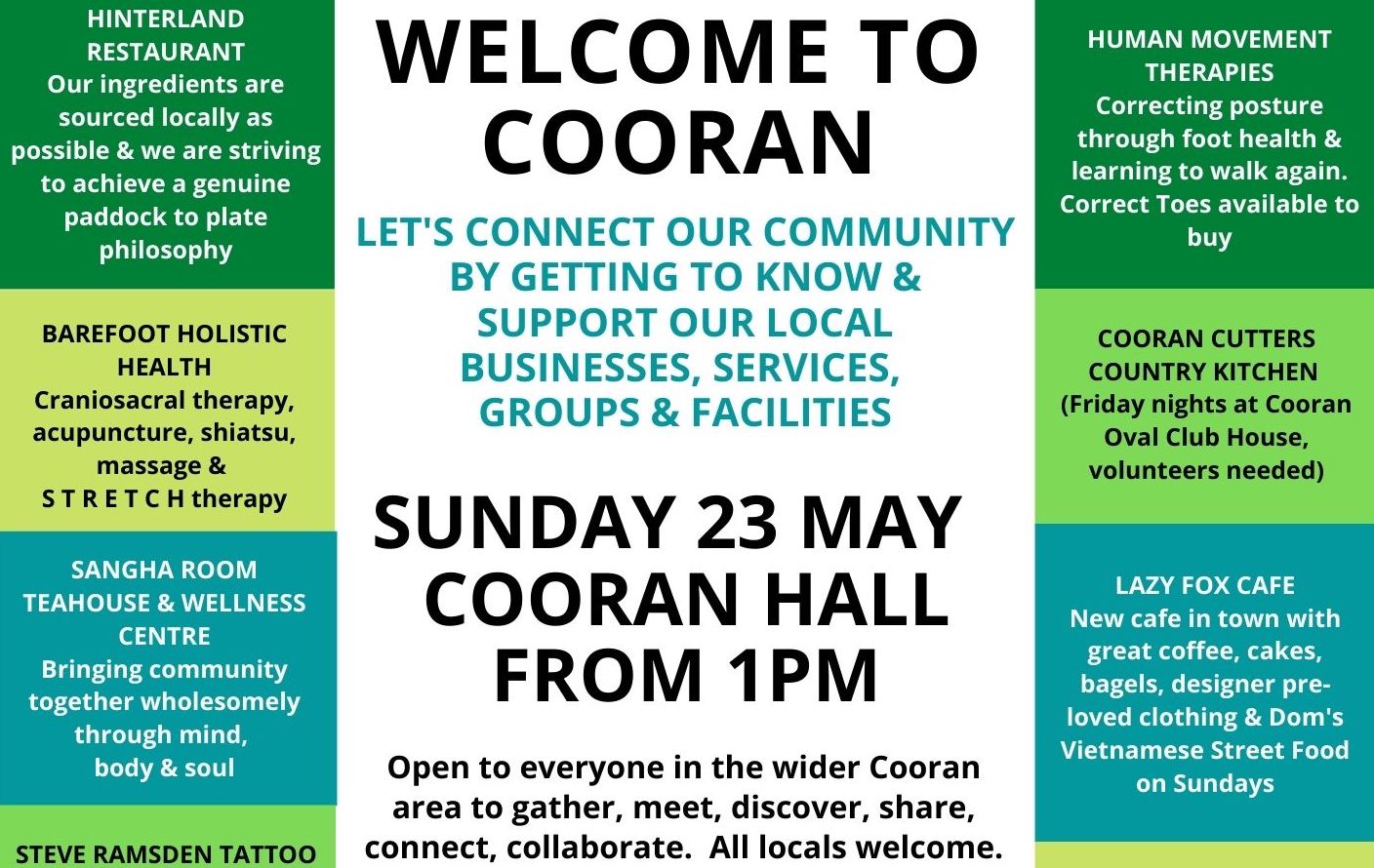 What’s On + Blog | COORANHALL.ORG.AU